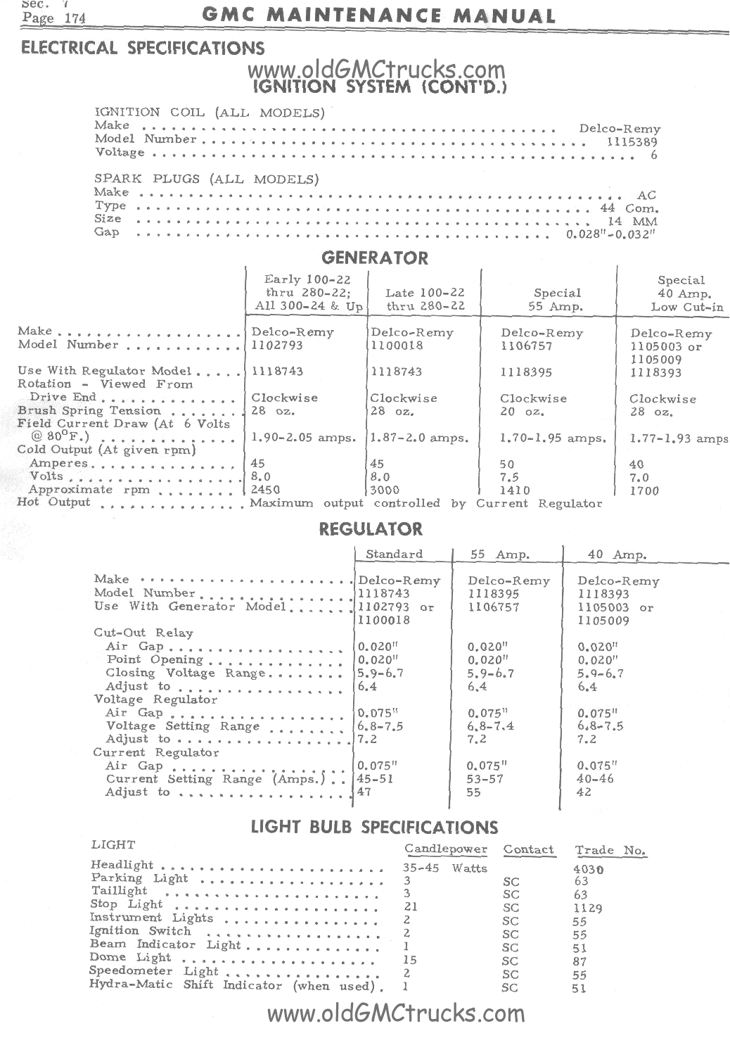 OldGMCtrucks.com - 228 248 270 302 GMC Engine Tune Up Information and ...